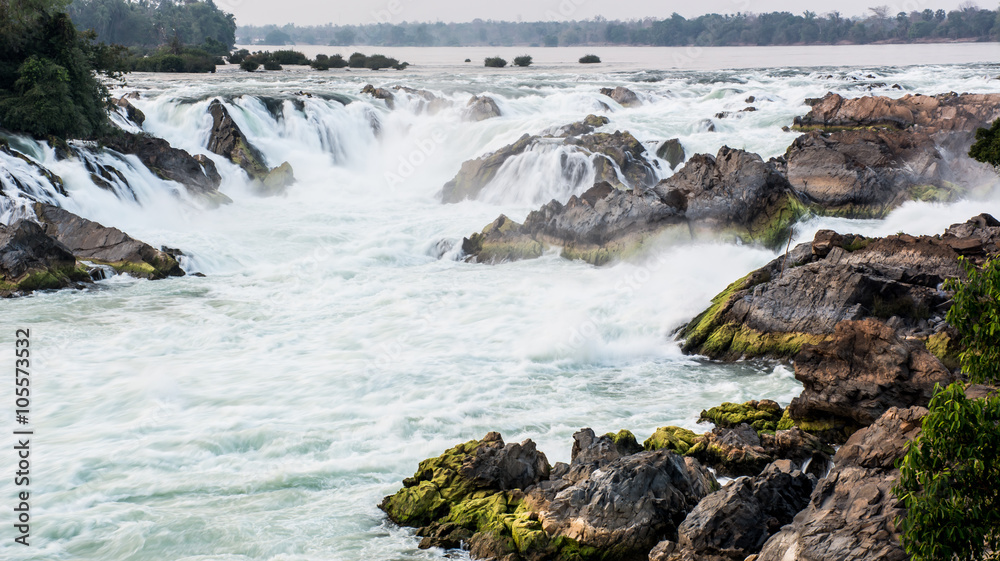 Khone phapheng Falls Stock Photo | Adobe Stock