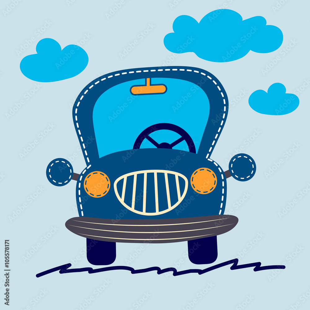 Cute car vector illustration Stock Vector | Adobe Stock