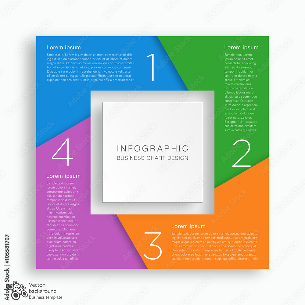 Infographic Vector Background 4-Step Process Stock Vector | Adobe Stock