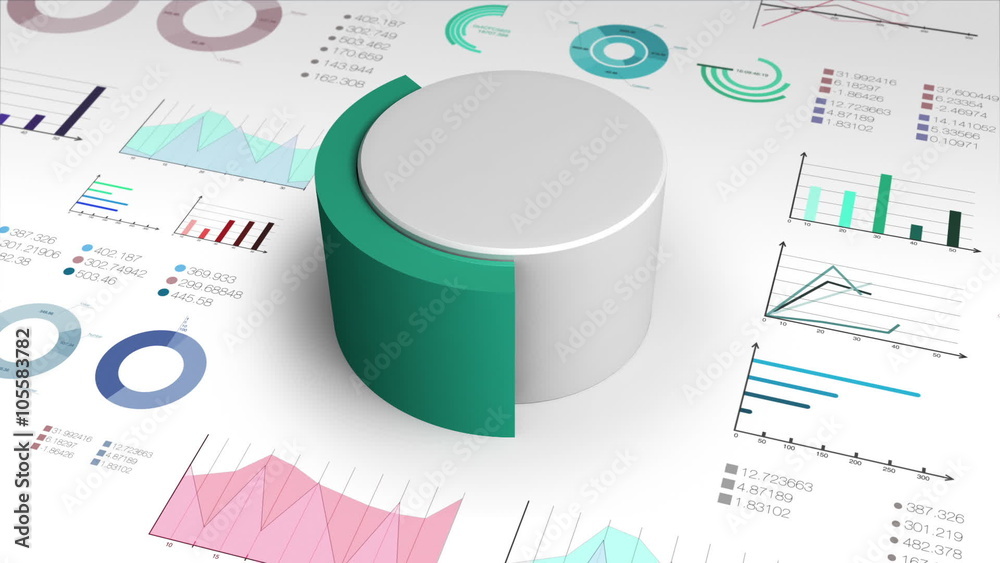 40 percent circle cylinder pie chart and various graph chart for ...