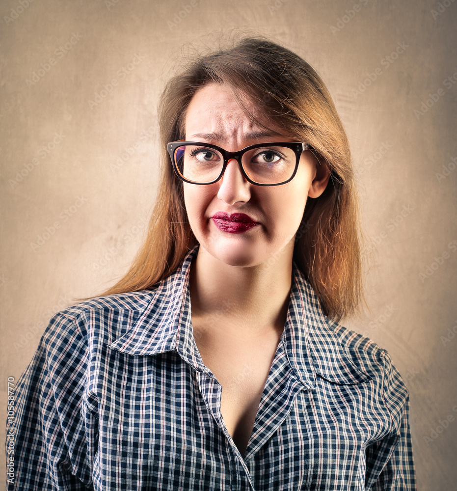 Disgusted girl Stock 写真 | Adobe Stock