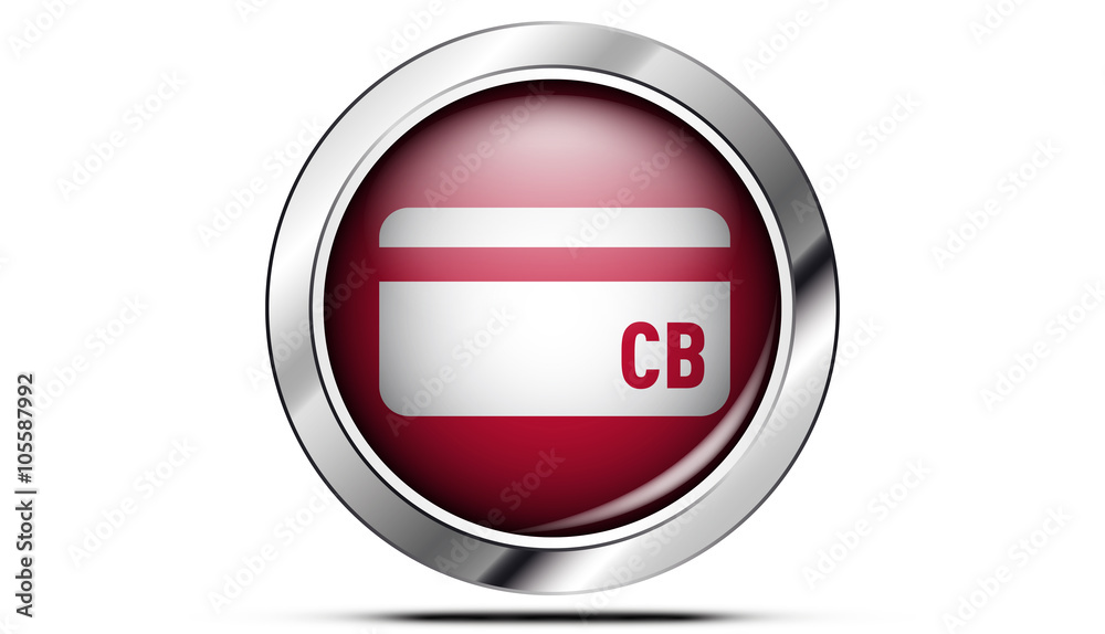 Picto carte CB rouge Stock Vector | Adobe Stock