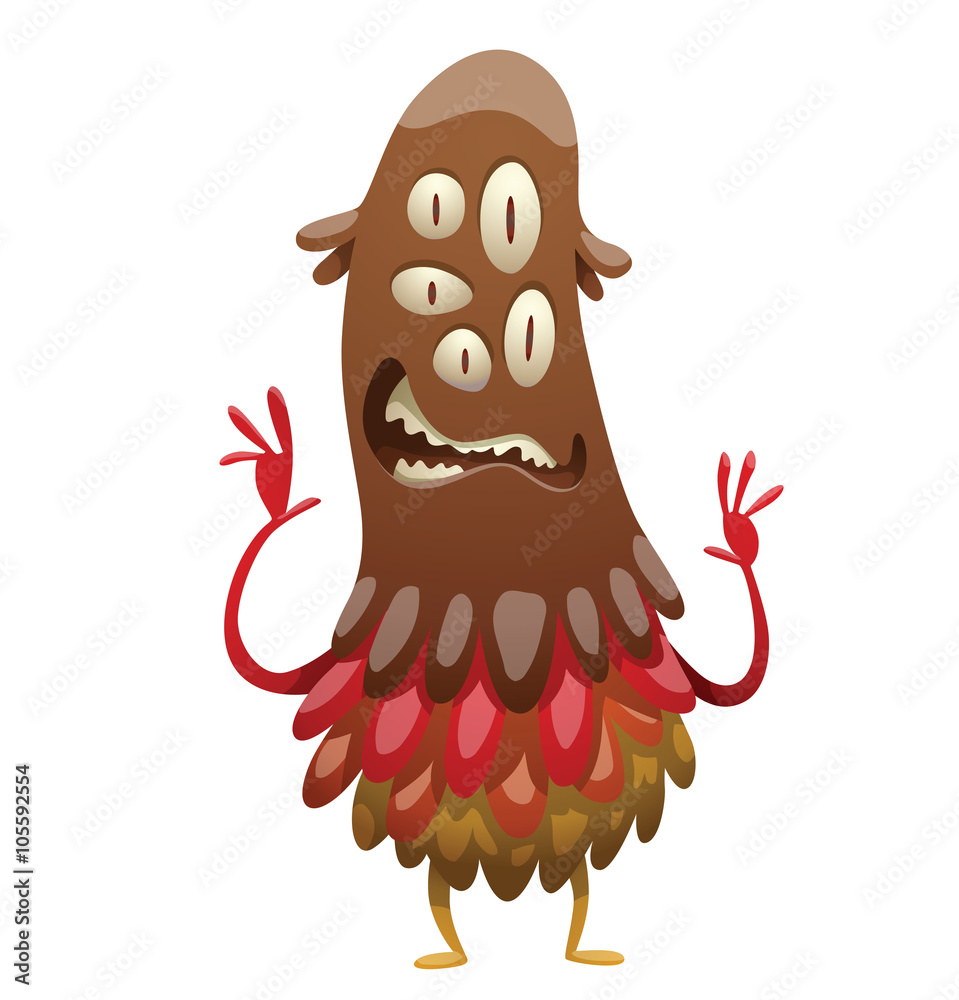 Brown Cartoon Monster