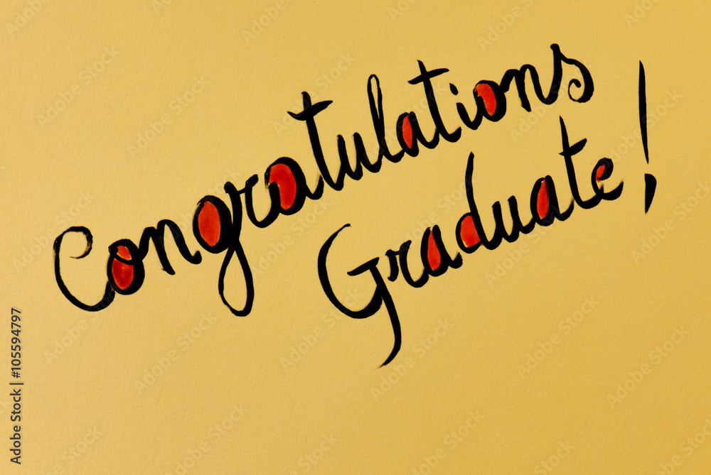 Congratulation graduate. Stock Photo | Adobe Stock