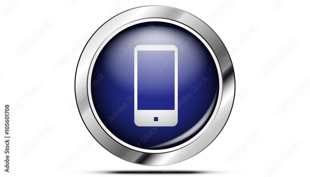 Picto smatphone bleu Stock Vector | Adobe Stock