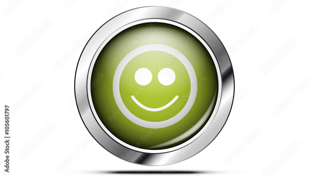 Picto smiley 4 vert Stock Vector | Adobe Stock