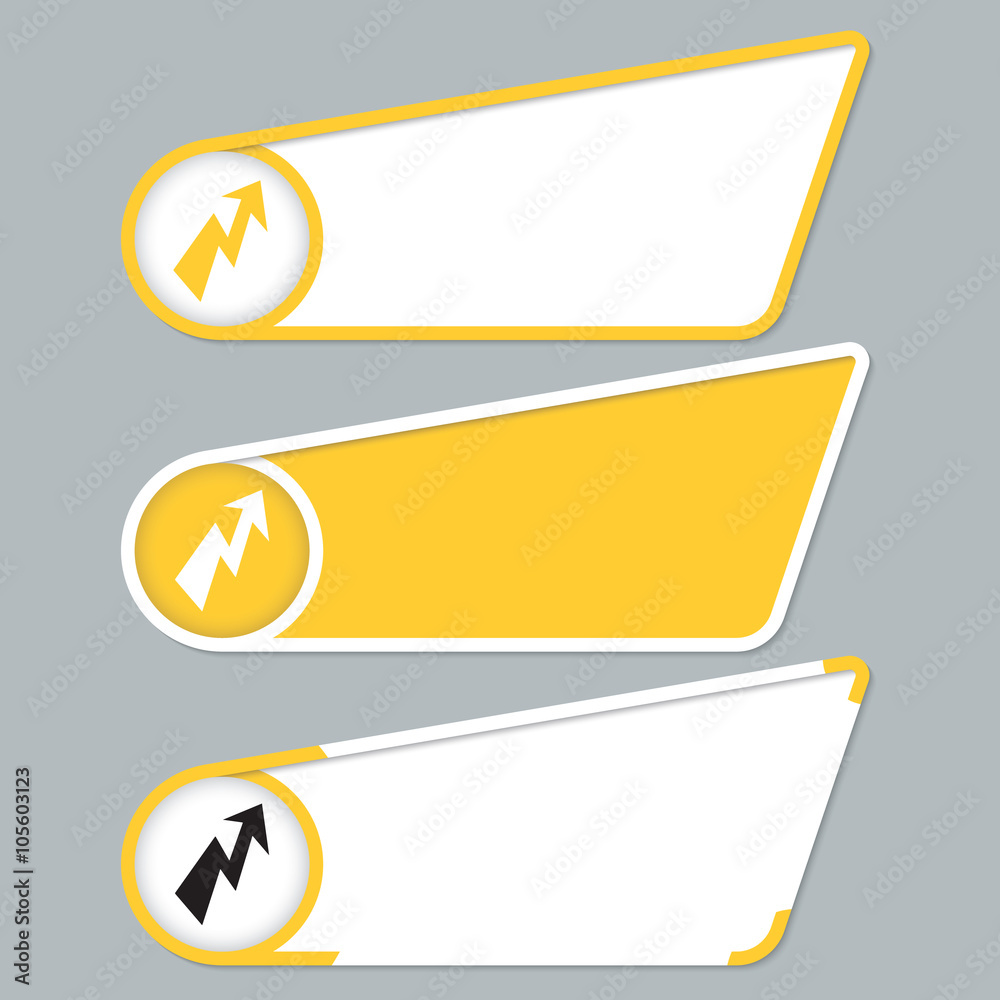 Yellow boxes for your text with flash symbol Stock Vector | Adobe Stock