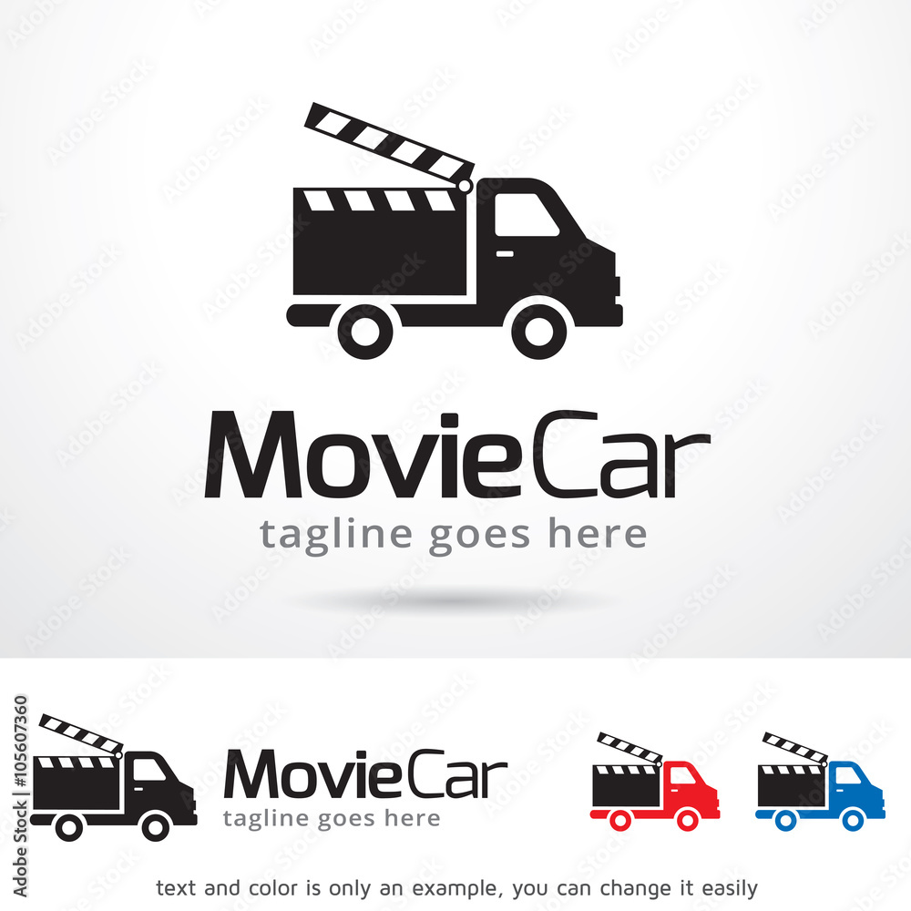 Movie Car Logo Template Design Vector Stock Vector | Adobe Stock