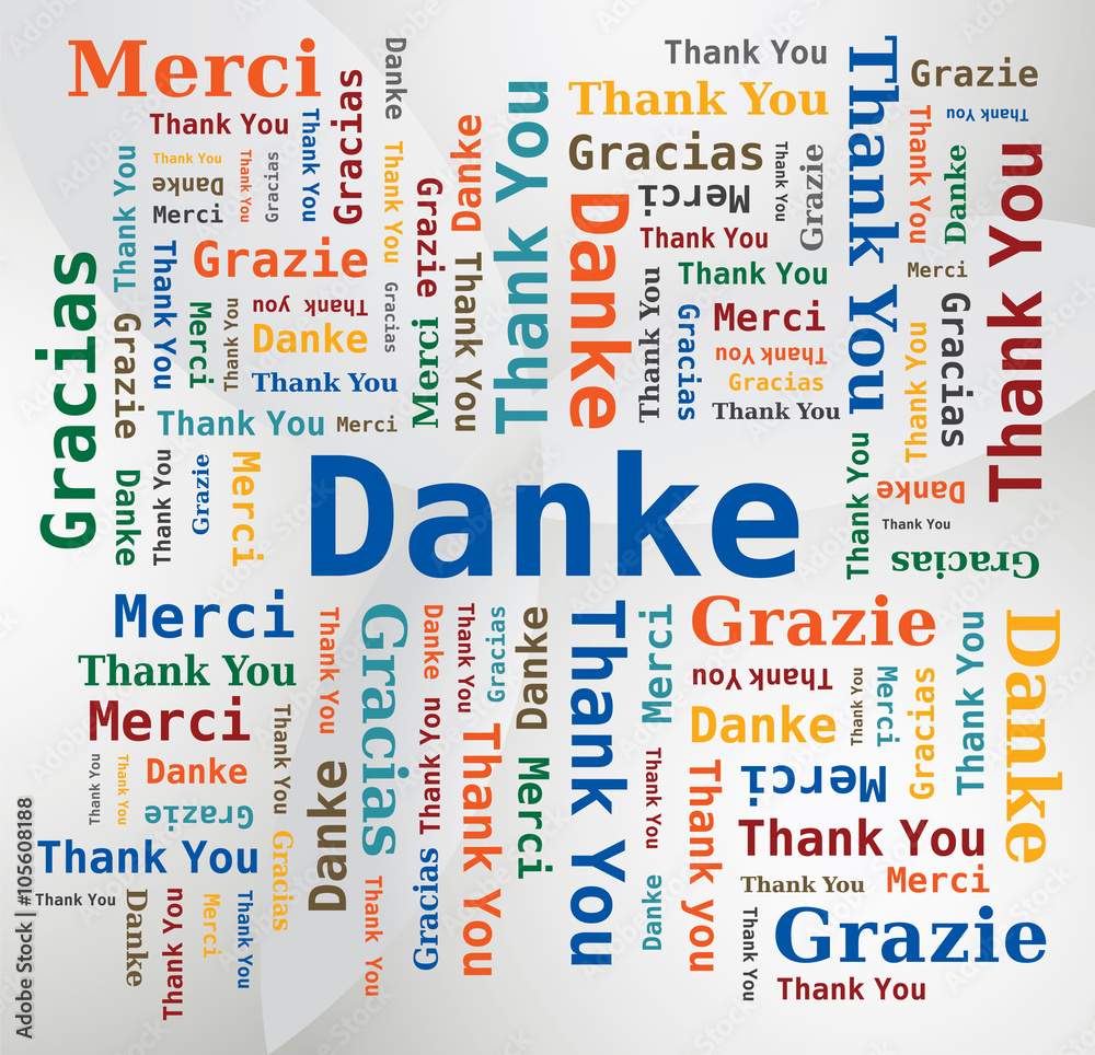 Merci - Thank You - Danke - Grazie - Gracias Nuage de Mots 5 Langues ...