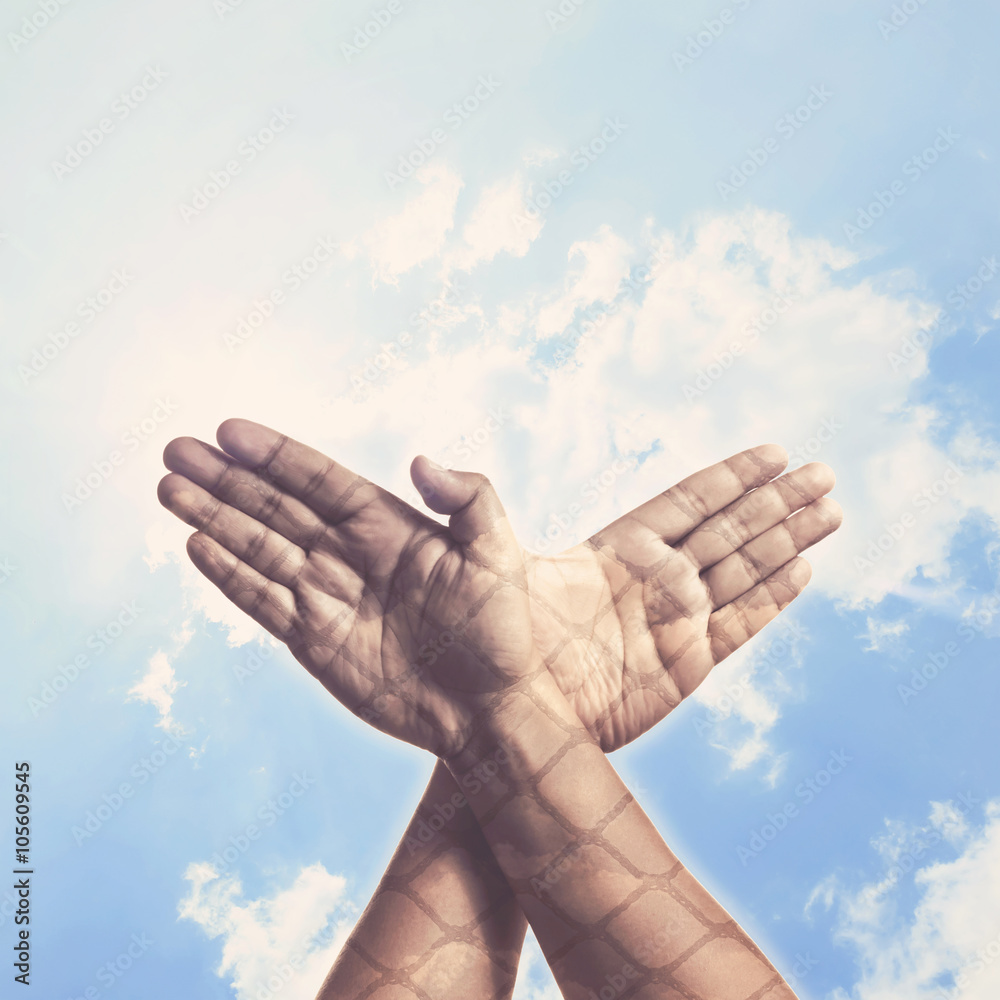 freedom hands Stock Photo | Adobe Stock