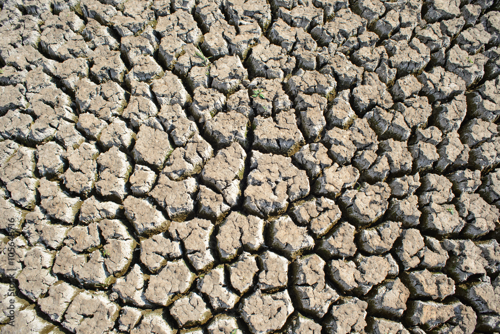 Cracked ground. Dry land. Desert landscape background. Global warming ...