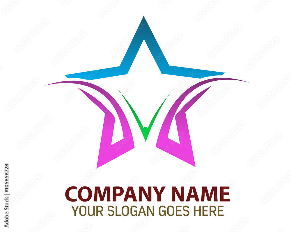 Abstract Star Vector Logo Icon Template Stock Vector | Adobe Stock