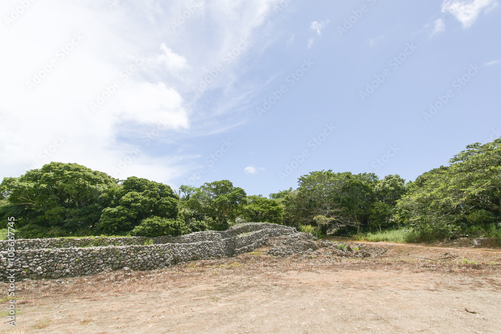 Itokazu gusuku, Itokazu castle ruins in Okinawa, Japan Stock Photo ...