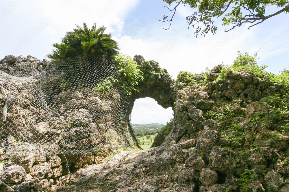 Tamagusuku gusuku, Tama gusuku castle in Okinawa, Japan Stock Photo ...