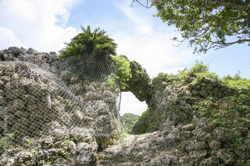Tamagusuku gusuku, Tama gusuku castle ruins in Okinawa, Japan ภาพถ่าย ...