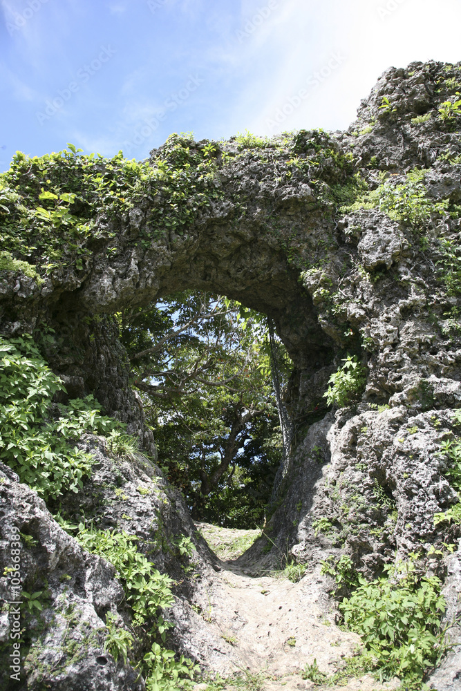Tamagusuku gusuku, Tama gusuku castle ruins in Okinawa, Japan Stock ...