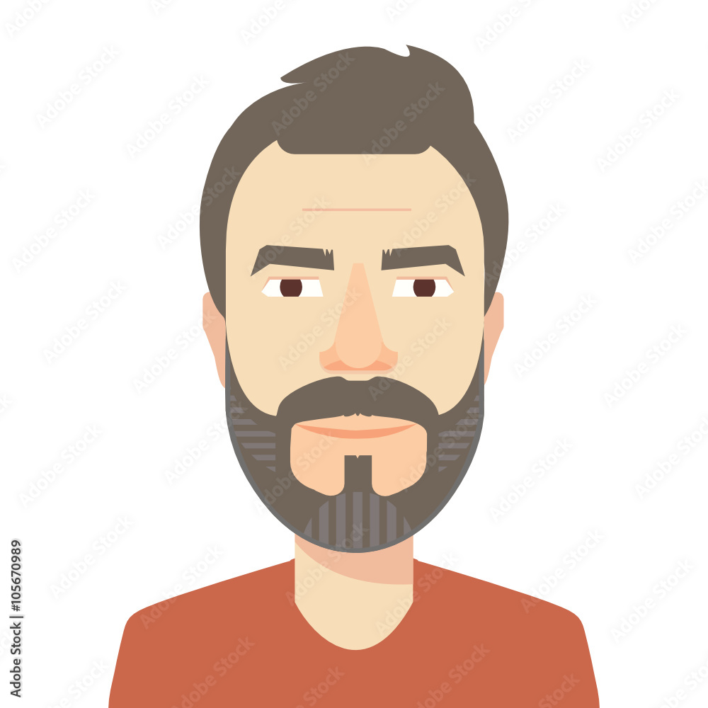 Flat vector character. Vector avatar with eyes. Vector portraits. flat ...