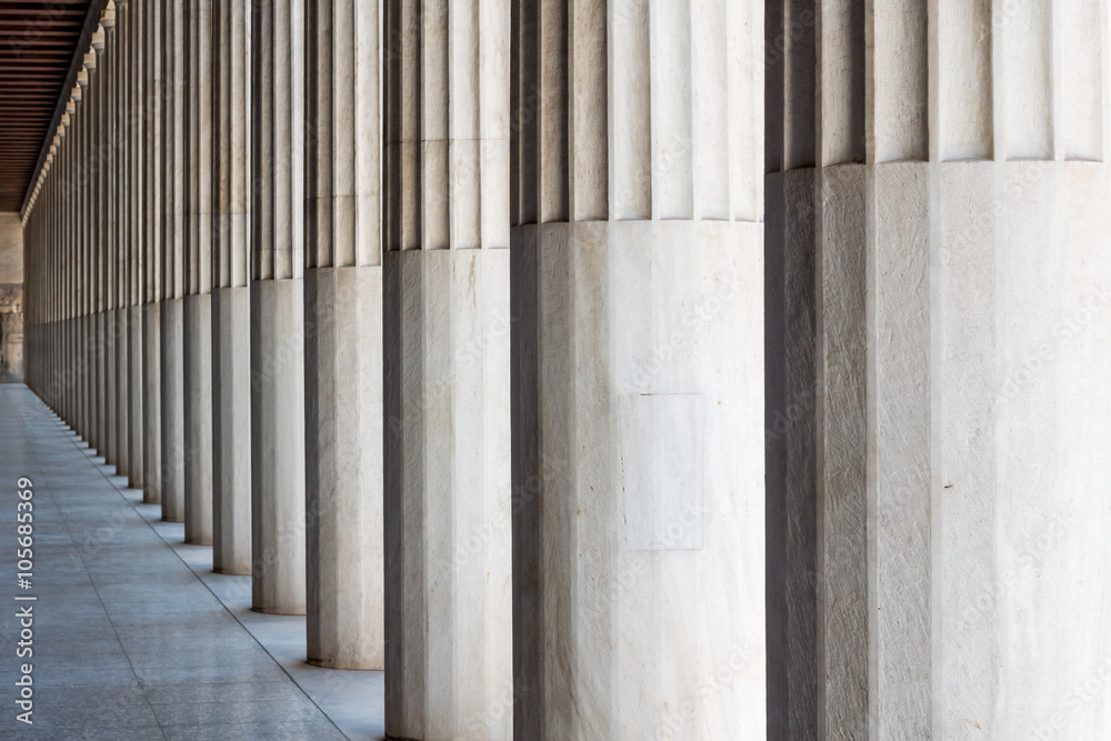 Greek stone columns Stock Photo | Adobe Stock