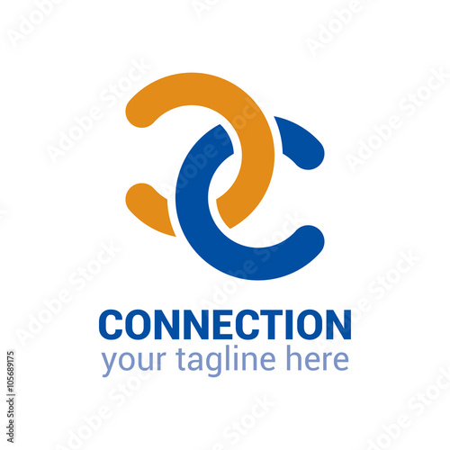 Connection logo template. Connection icon. Connection minimalistic logo ...