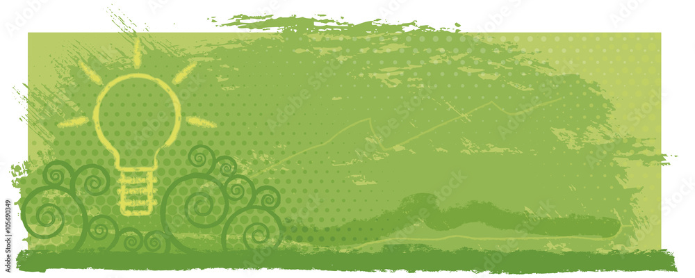 Eco banner. Light bulb. An ecological banner with the symbol of a light ...