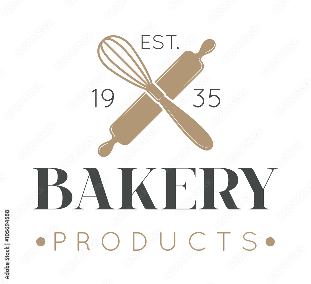 Bakery badge and bread logo icon modern style vector. Stock Vector ...