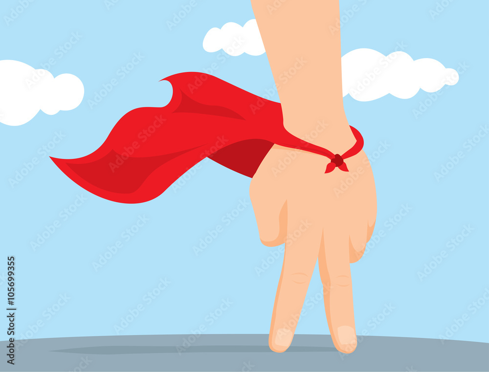 Hand playing as imaginative super hero Stock Vector | Adobe Stock