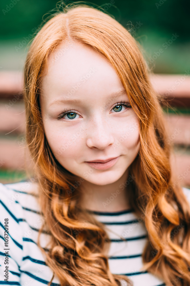 Curly Red Haired Woman