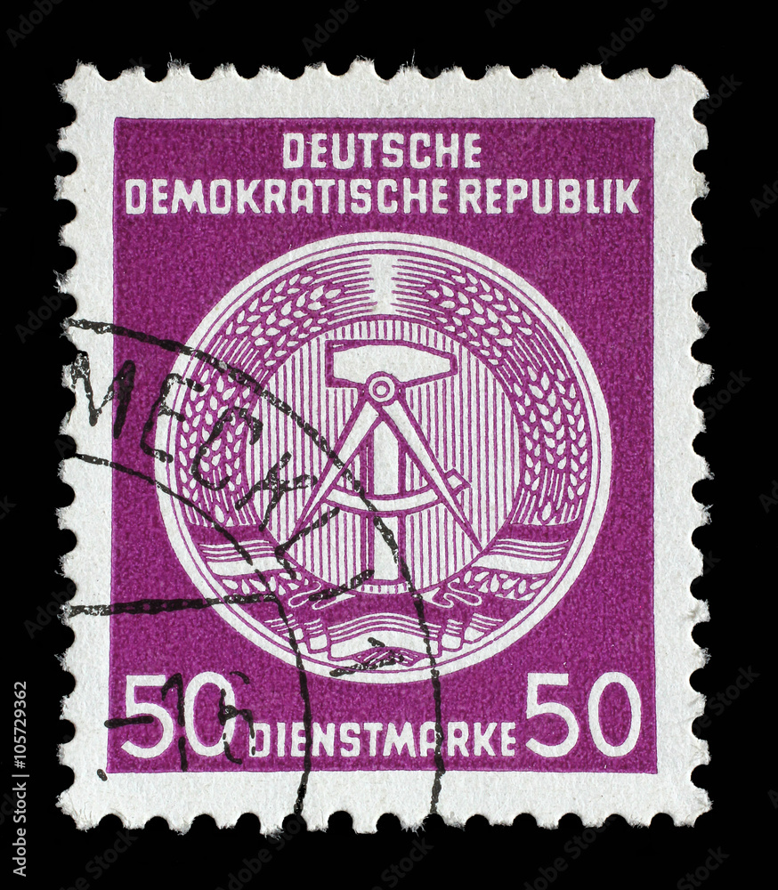 Stamp printed in GDR (German Democratic Republic - East Germany) shows ...