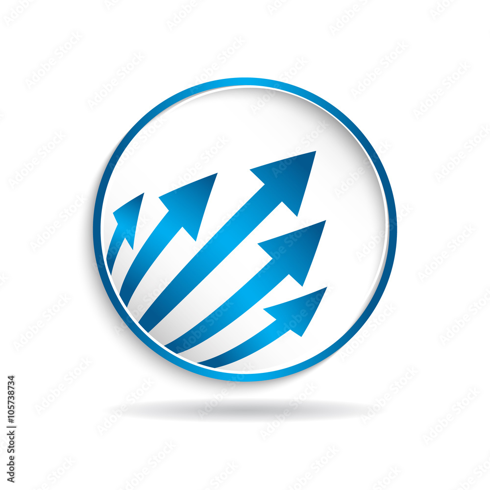 Abstract arrows in circle. Vector graphic design Stock Vector | Adobe Stock