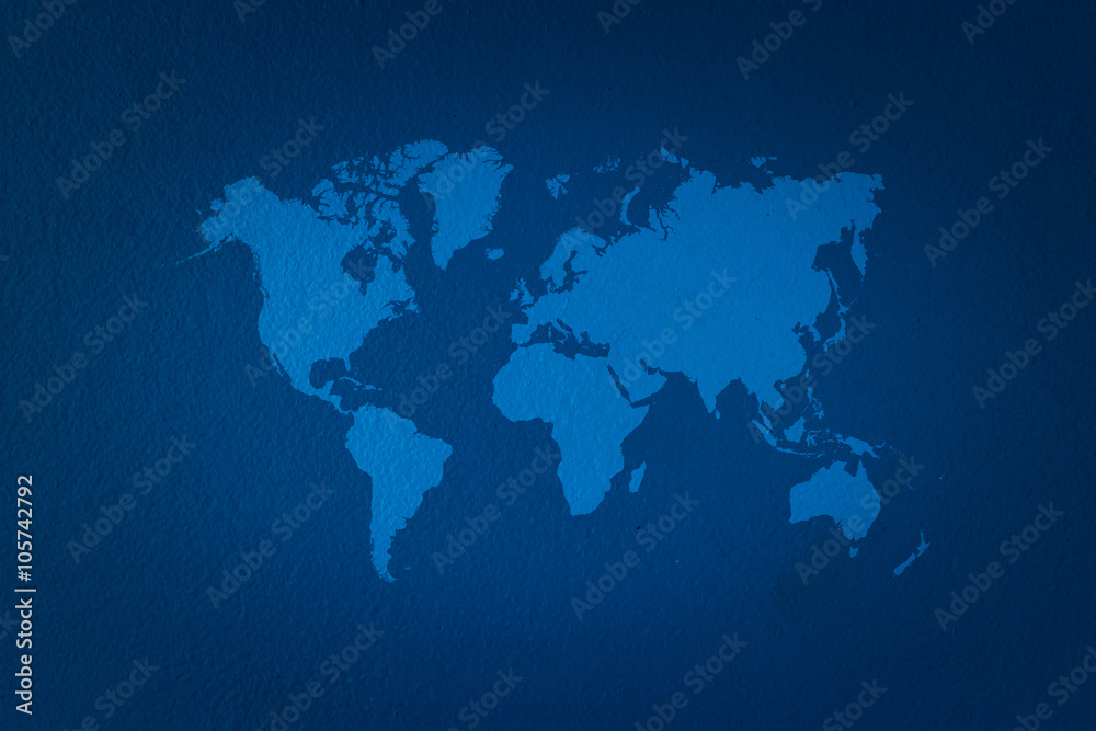 Wall texture surface with world map Stock Photo | Adobe Stock