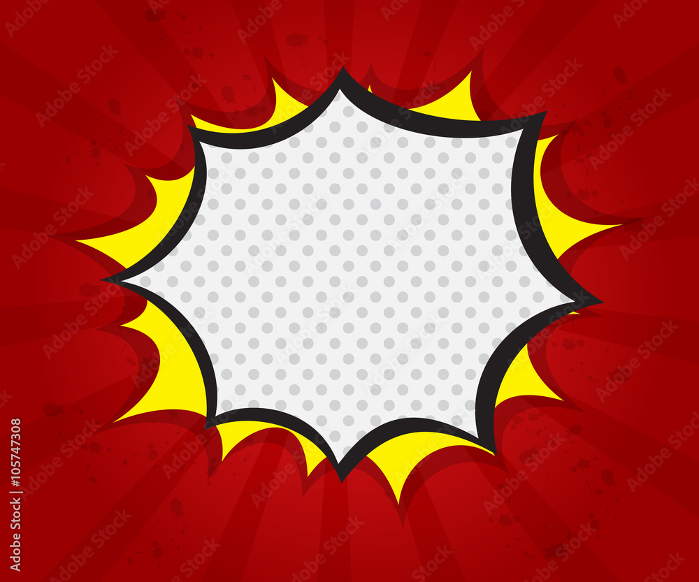 blank boom comic book, pop art speech bubble Stock Vector | Adobe Stock