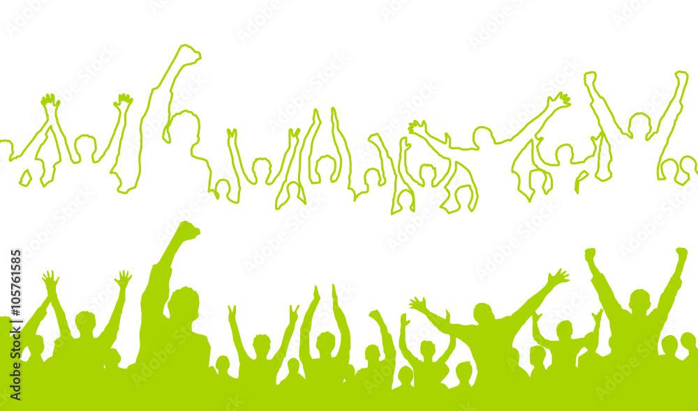 Menschen Jubel Stock-Vektorgrafik | Adobe Stock