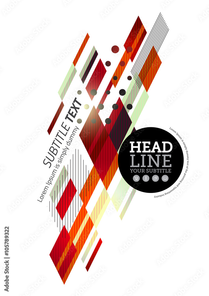 Vector Poster background template. Flyer for brochure, covers ...