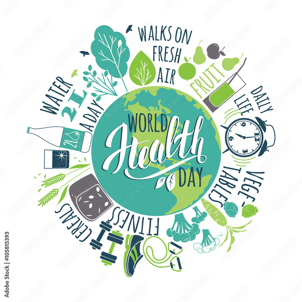 World health day concept. Stock Vector | Adobe Stock