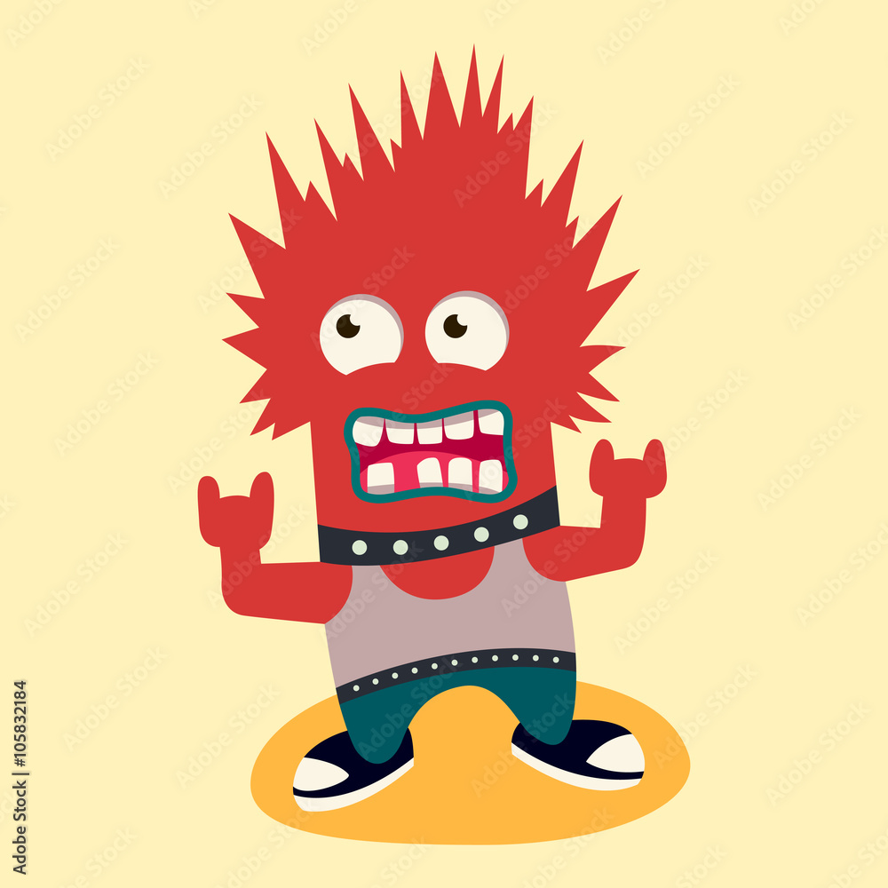 rapper monster. vector illustration Stock Vector | Adobe Stock