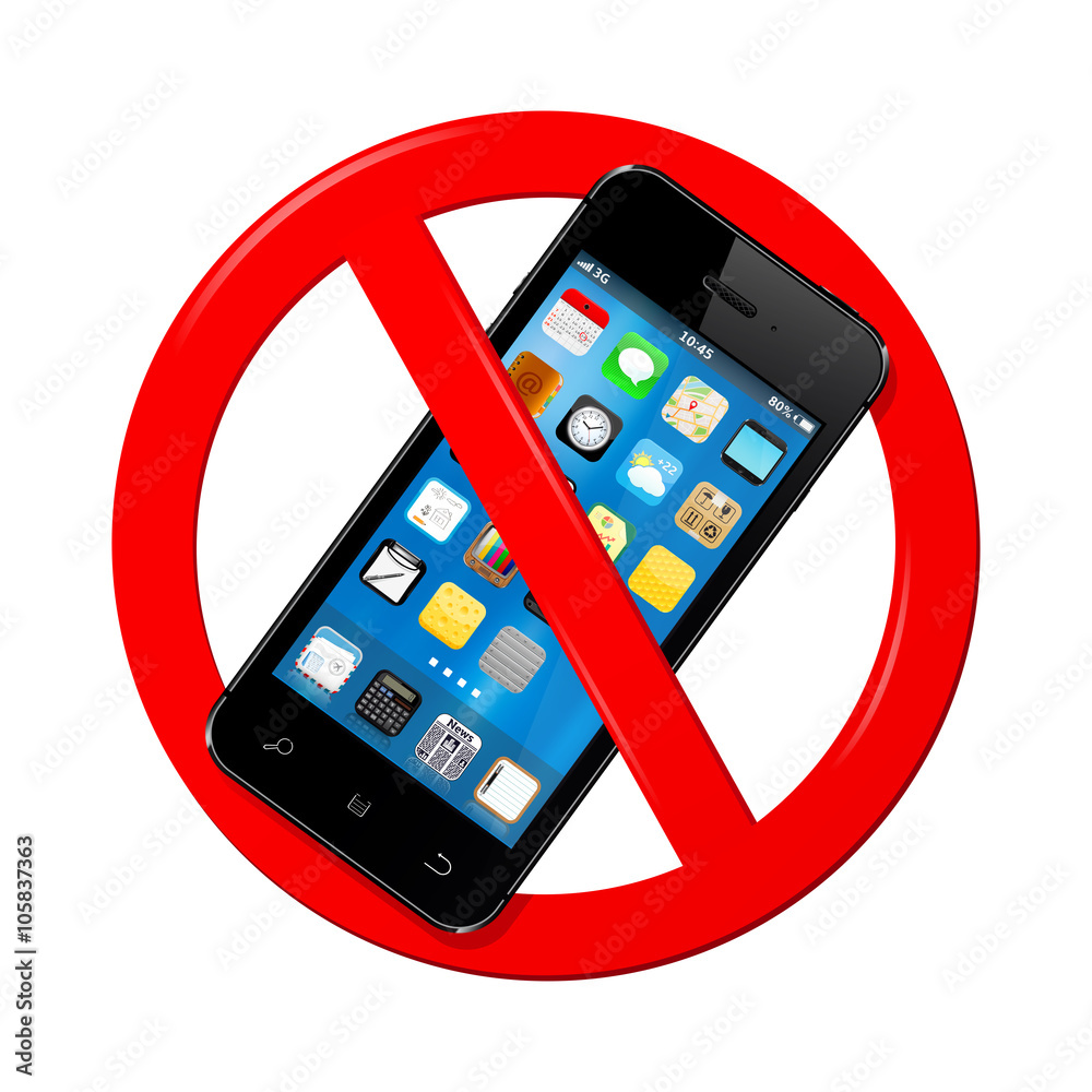 Do not use mobile phone sign Stock Vector | Adobe Stock