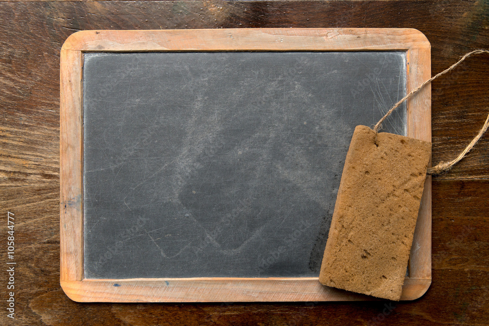 Schiefertafel mit Holzrahmen Stock Photo | Adobe Stock