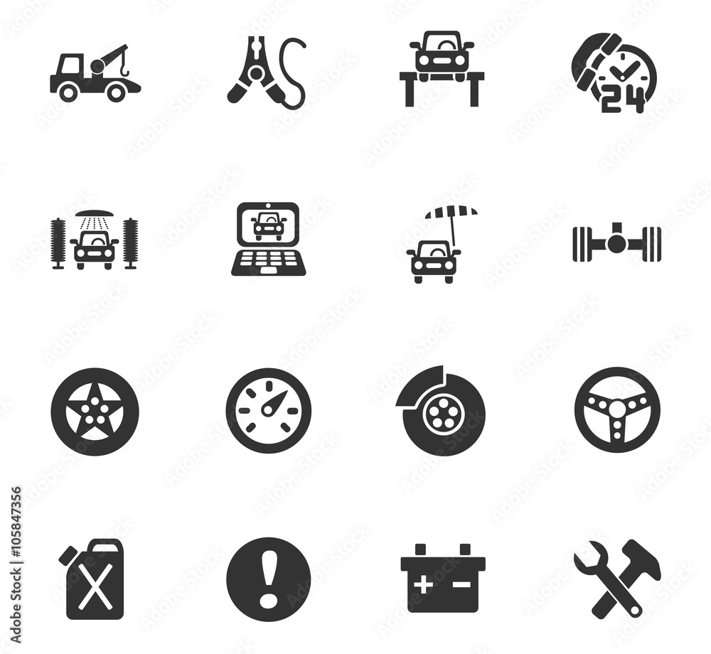 car service icon set Stock Vector | Adobe Stock