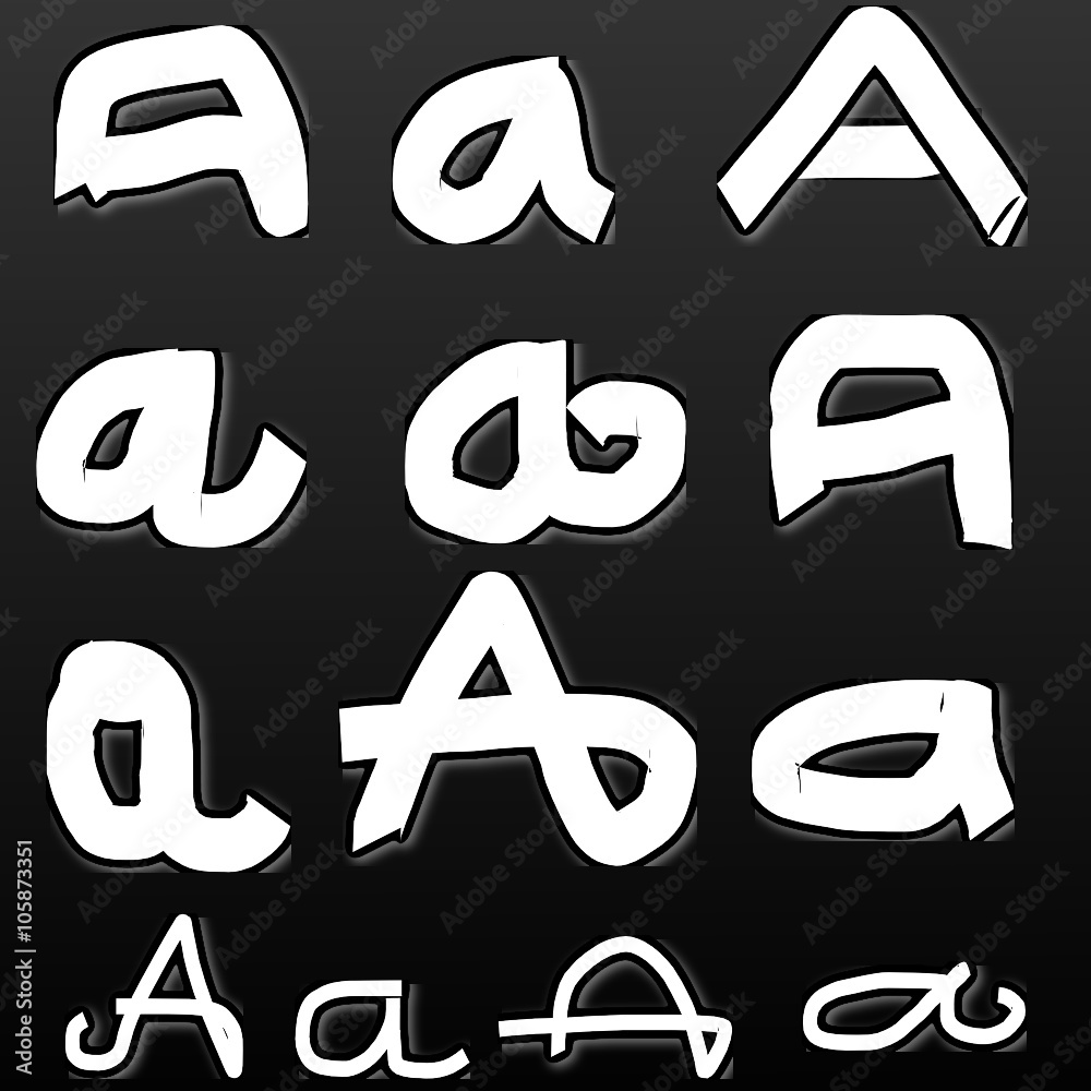 La Letra A En Blanco Y Negro
