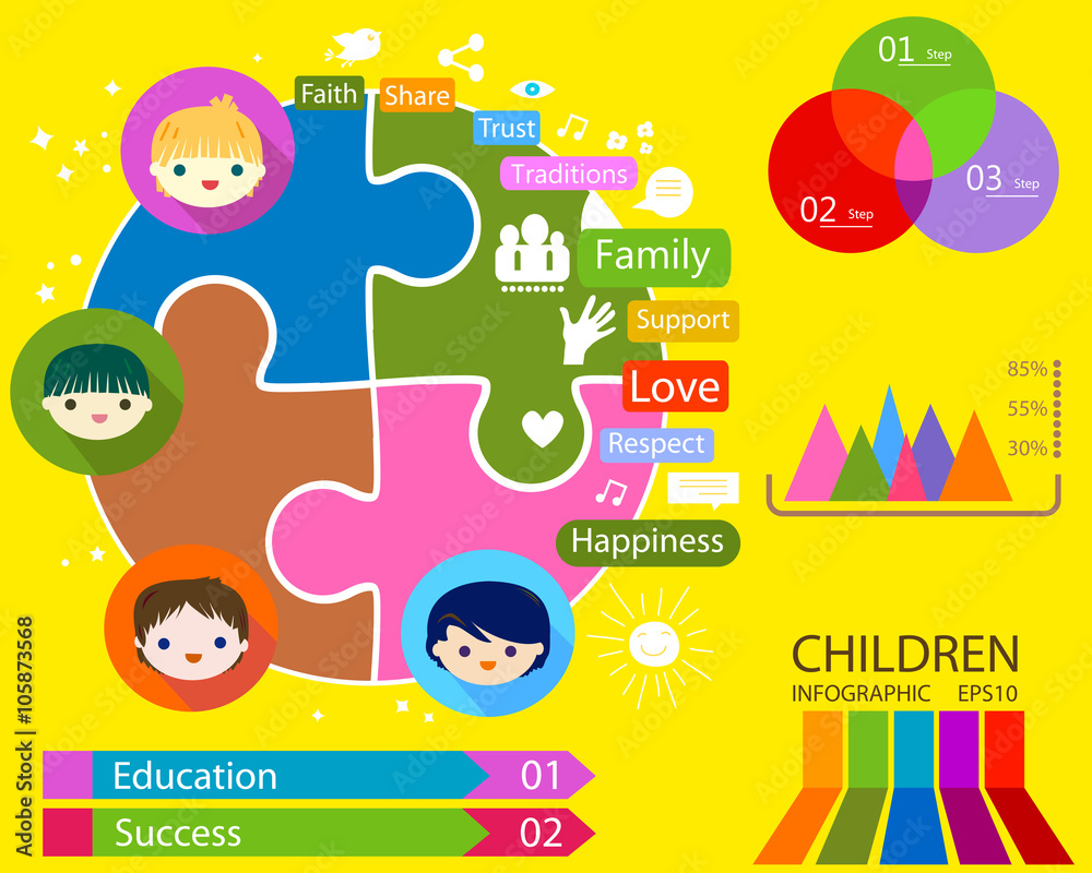 kids education infographic Stock Vector | Adobe Stock