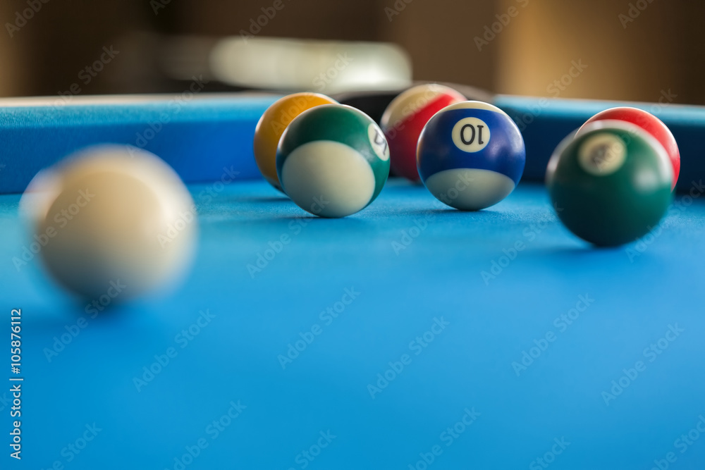 Colorful pool balls Stock Photo | Adobe Stock