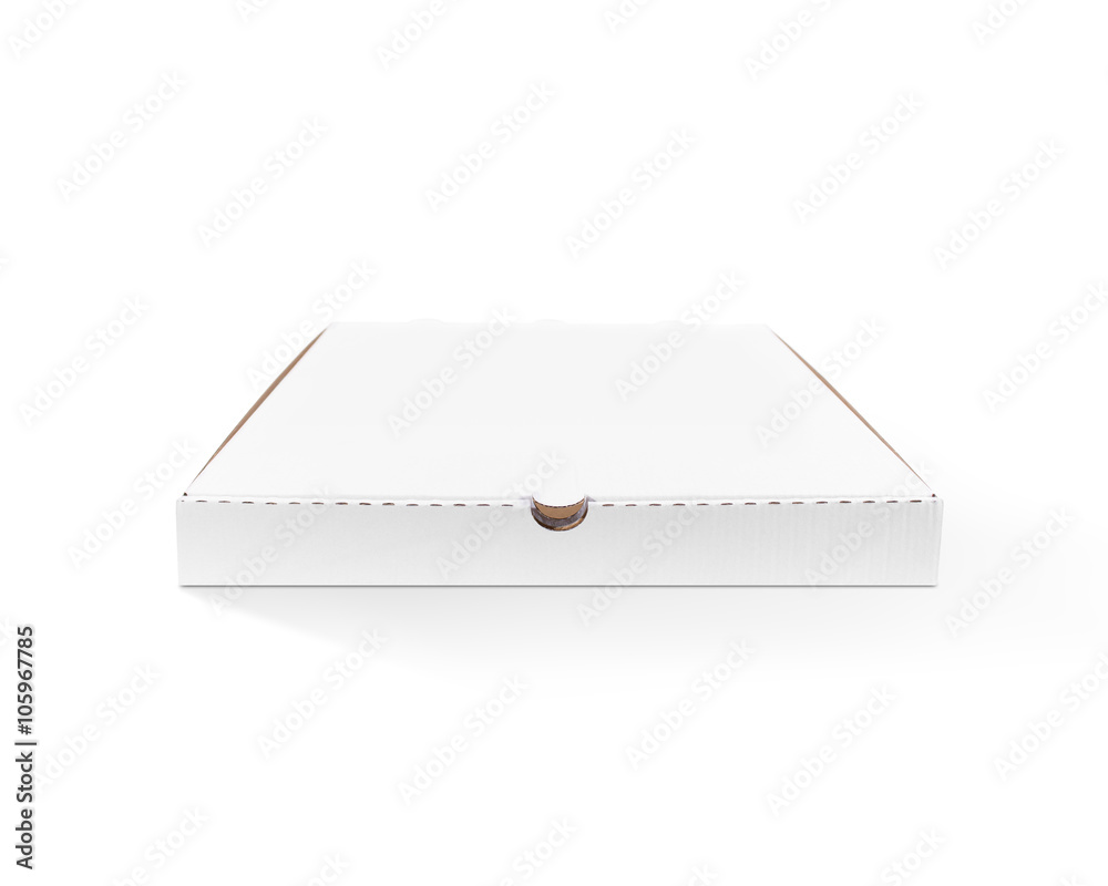 Blank pizza box design mock up top view isolated. Carton packaging ...