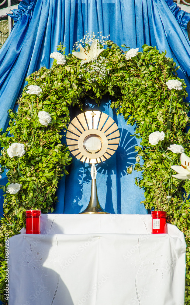 Poster celebration the Feast of Corpus Christi (Body of Christ) also ...