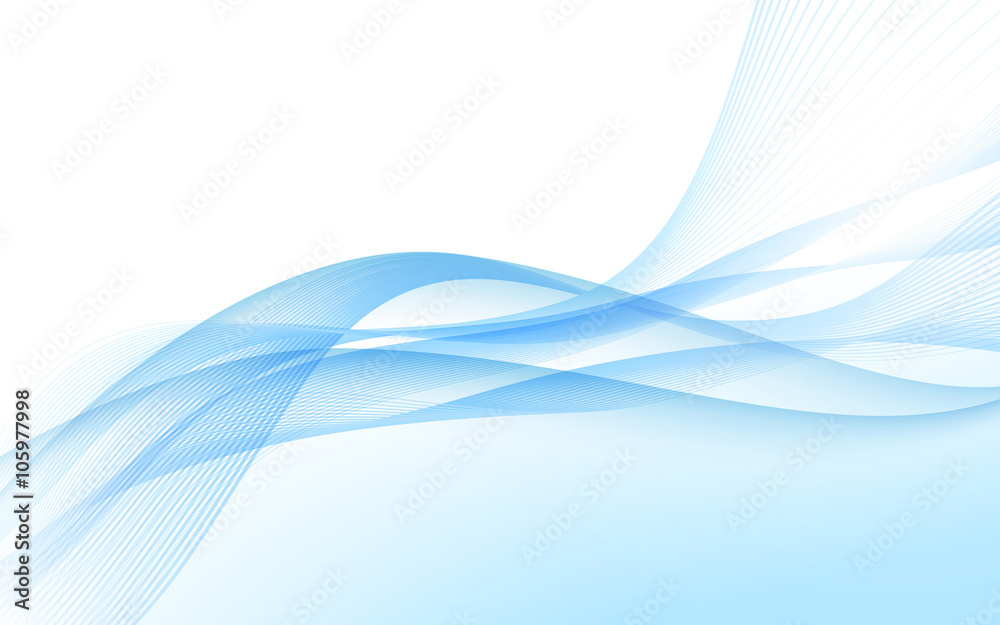 Abstract blue waves - data stream concept. Vector Stock Vector | Adobe ...