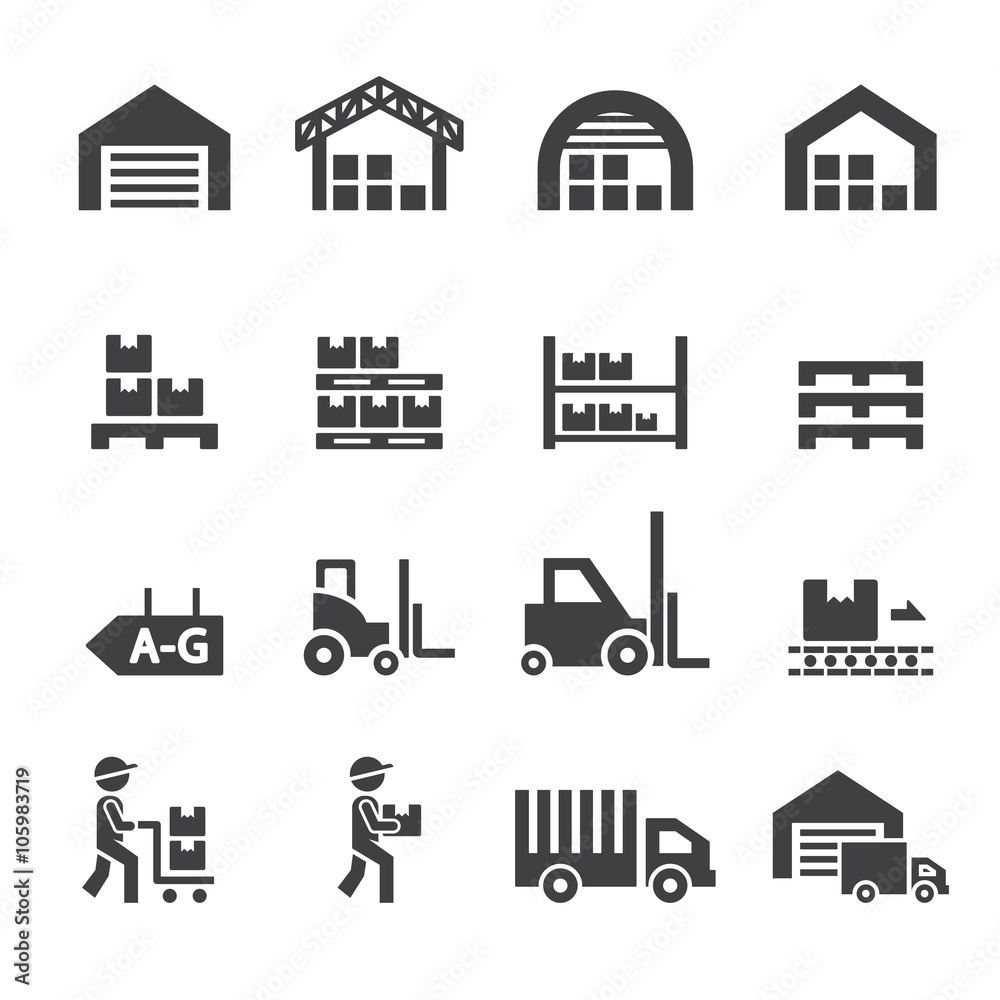 warehouse icon Stock Vector | Adobe Stock