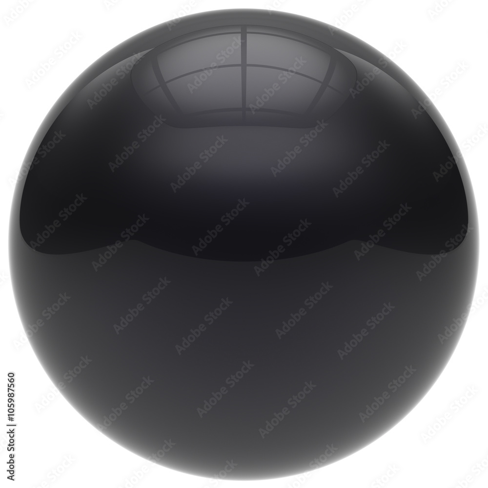 Sphere button round ball black geometric shape basic circle solid ...