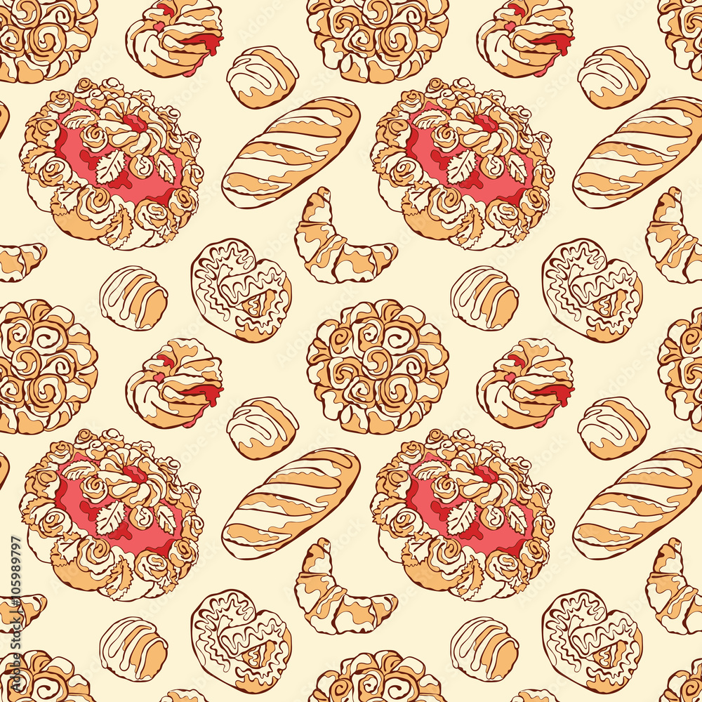 Bake bakery. Baking. Bakery products. Pastry. Baton, croissants ...