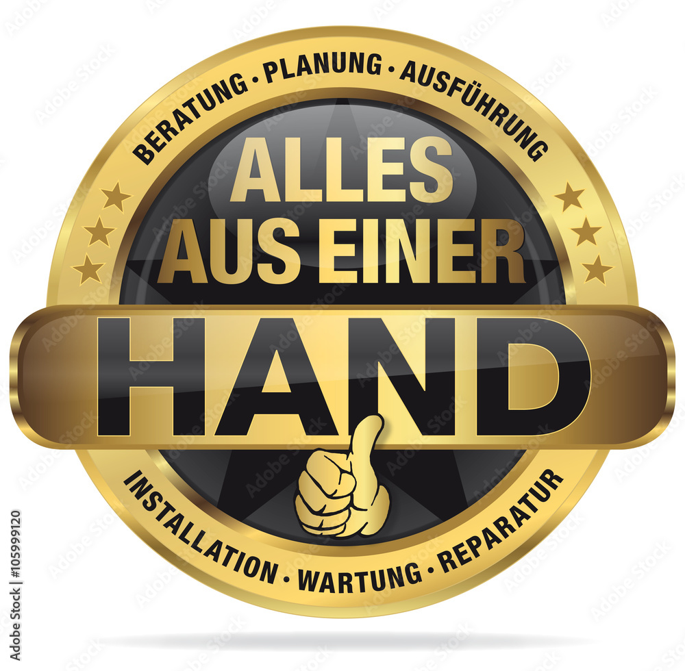 Alles aus einer Hand! Stock-Vektorgrafik | Adobe Stock