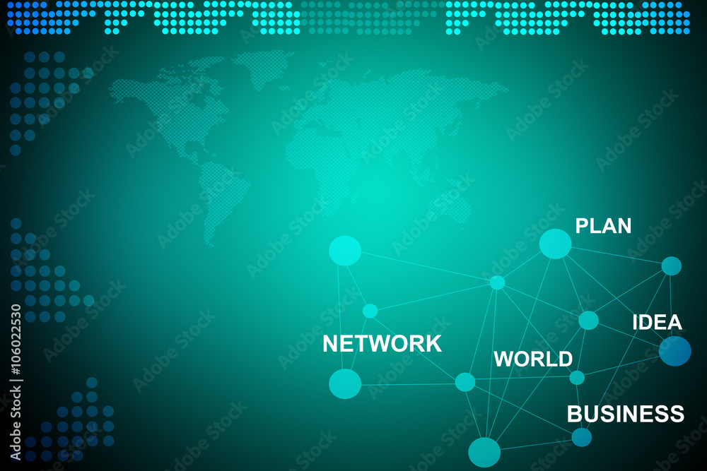 World map with words Stock Illustration | Adobe Stock