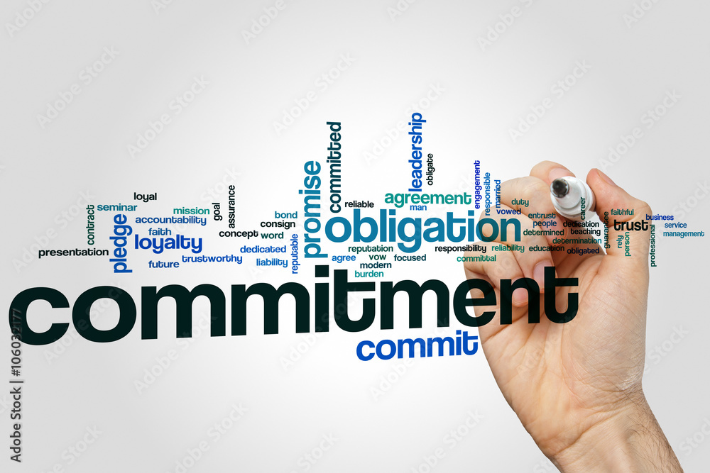 Fotografia do Stock: Commitment word cloud | Adobe Stock